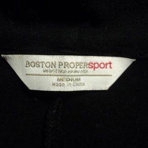 Boston Proper | Tops | Boston Proper Sports Hoodie Size M Black Zipped ...
